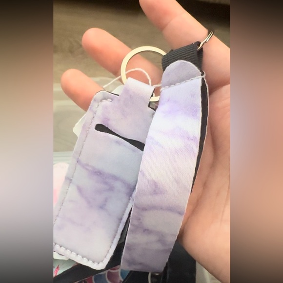 Accessories | New Purple Tie Dye Keychain With Chapstick Holder | Poshmark